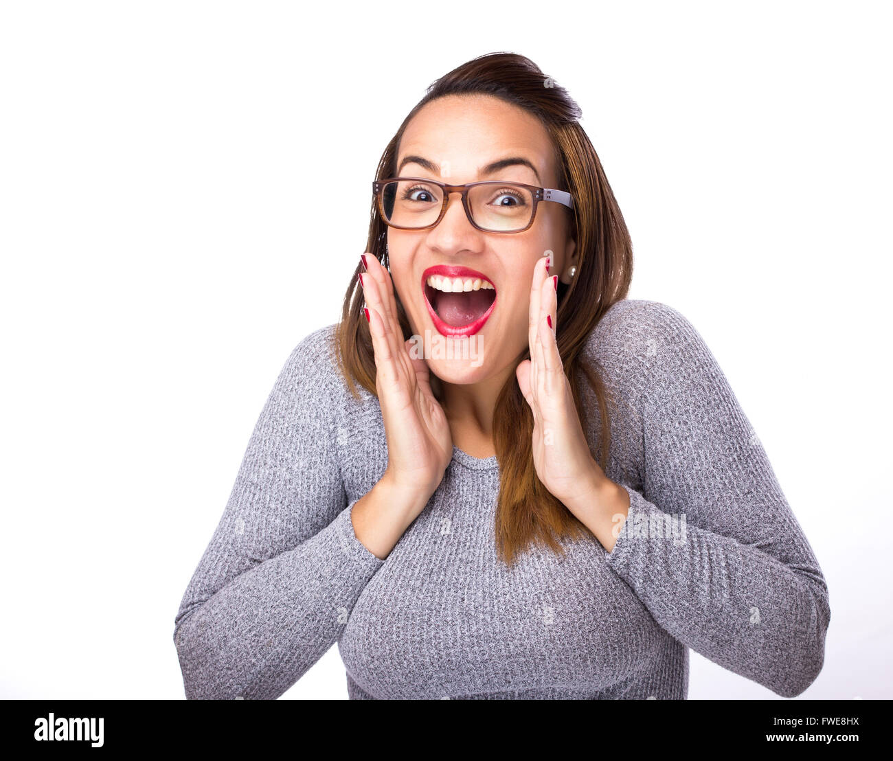 Woman surprised expression against hi-res stock photography and images ...
