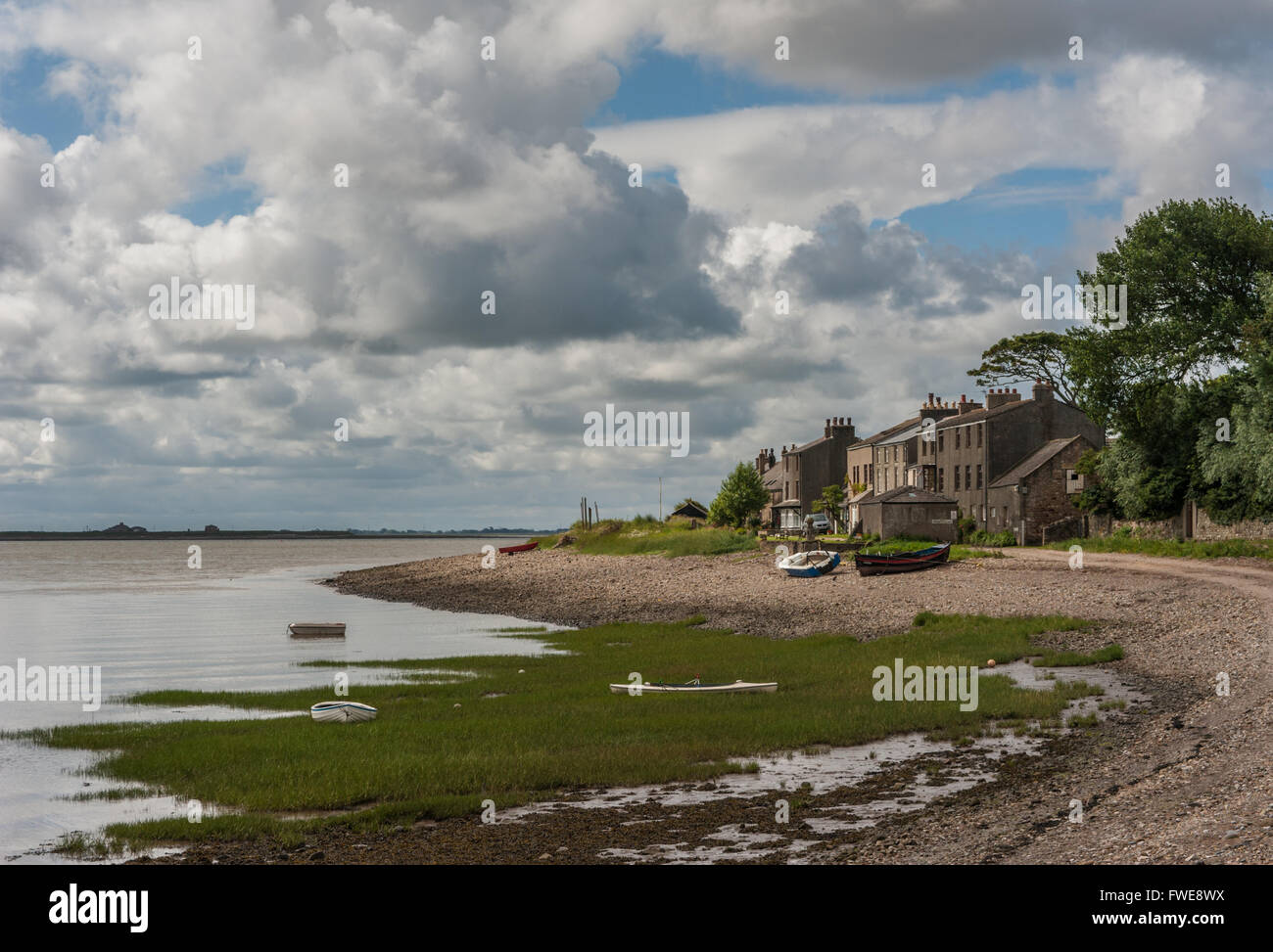 Sunderland Point on the River Lune Estuary near Lancaster Stock Photo ...
