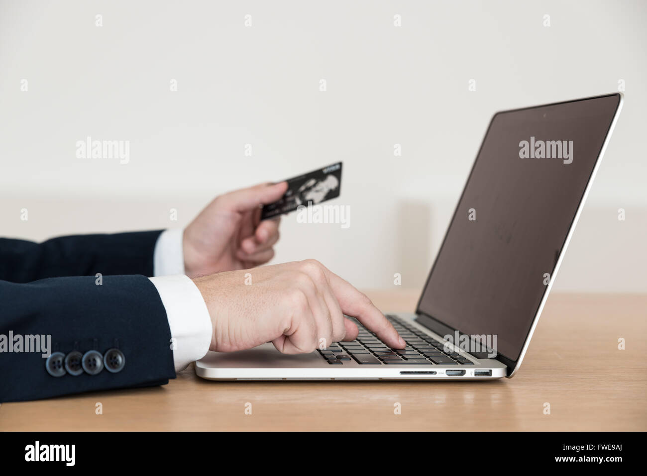 Computer work typing in office Stock Photo - Alamy