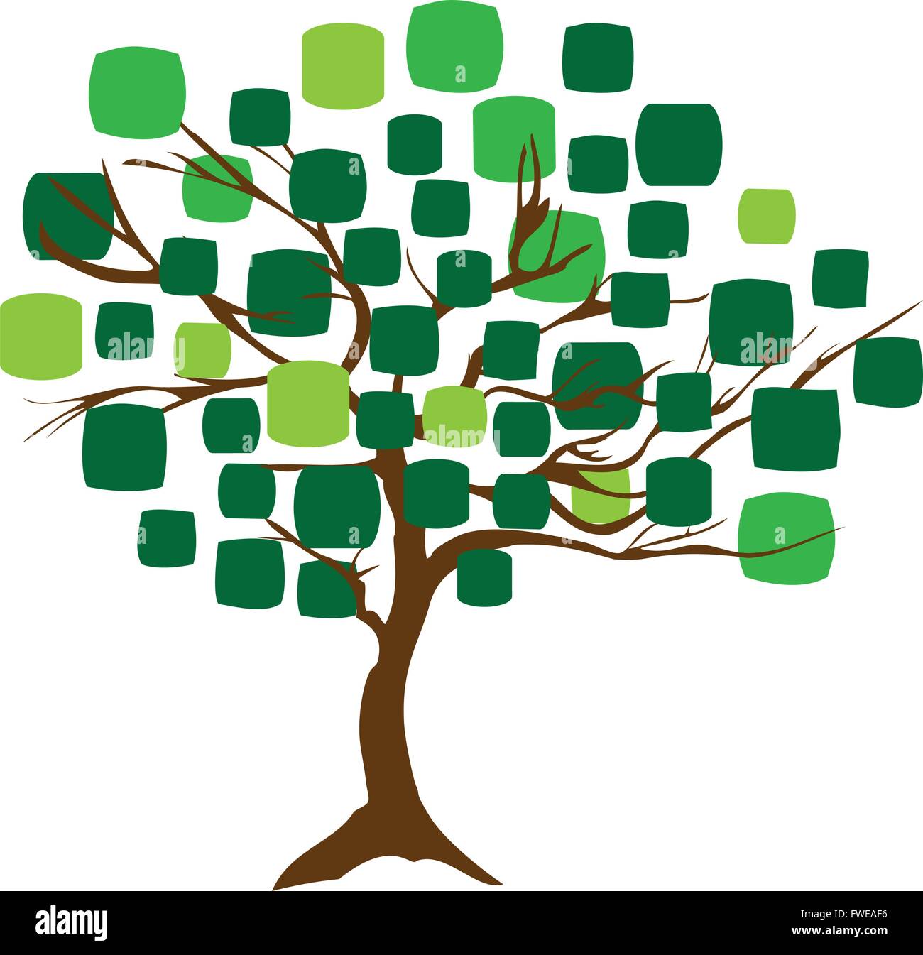 vector illustration of an abstract tree green Stock Vector Image & Art ...