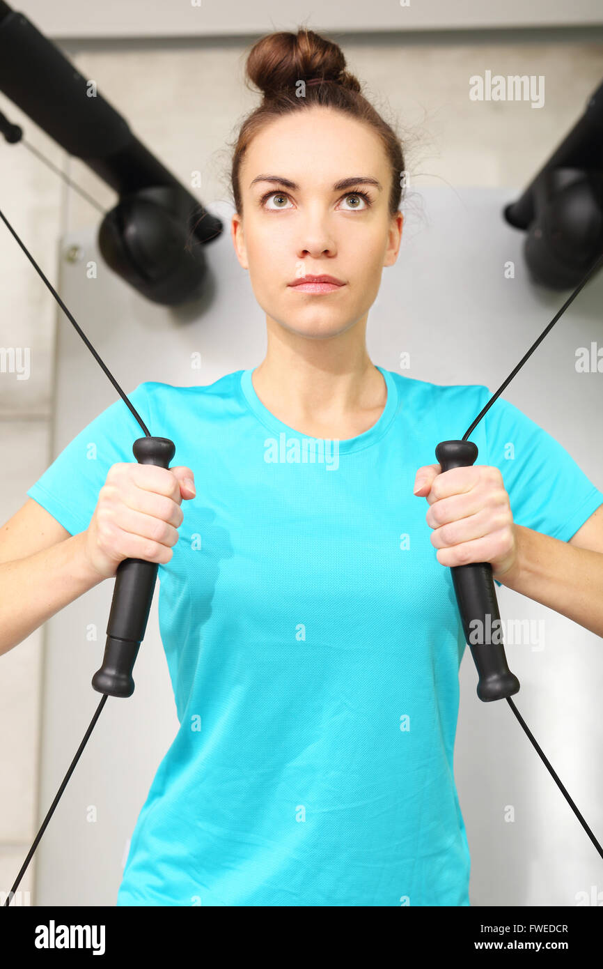 Chest expander exercise hi-res stock photography and images - Alamy