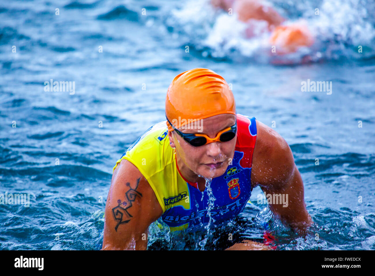 popular triathlon competition Stock Photo - Alamy