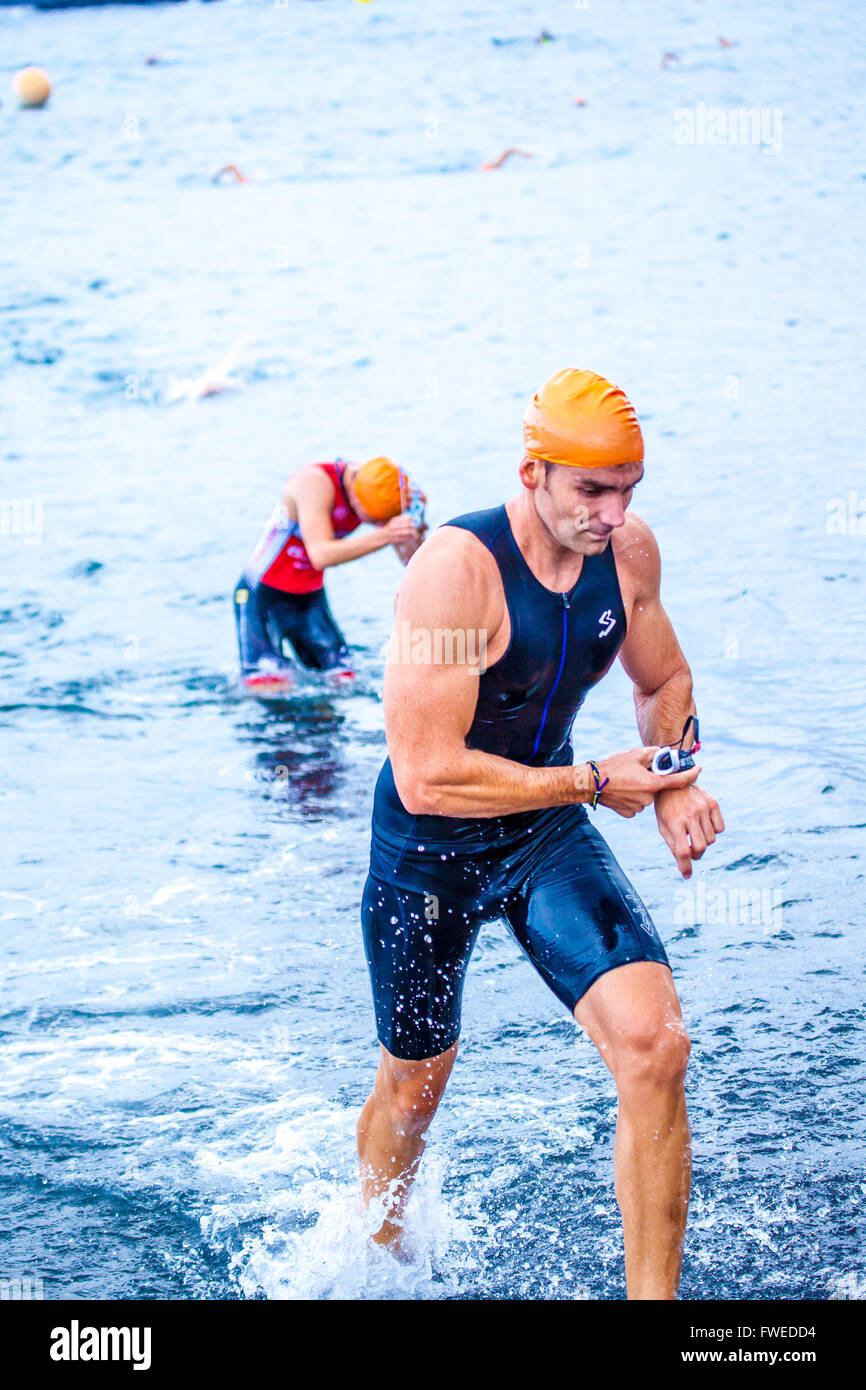popular triathlon competition Stock Photo - Alamy