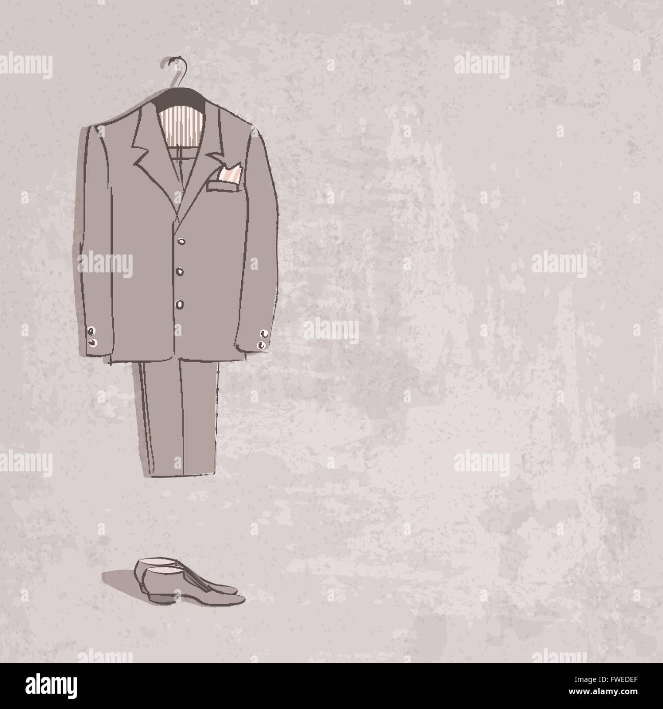 sketch groom suit - vector illustration. eps 10 Stock Vector Image ...