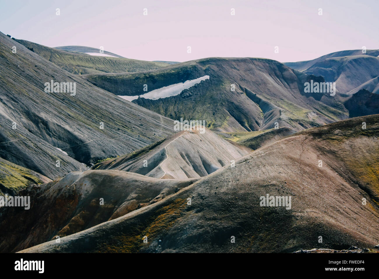 Icelandic landscape. Beautiful mountains and volcanic area Stock Photo ...