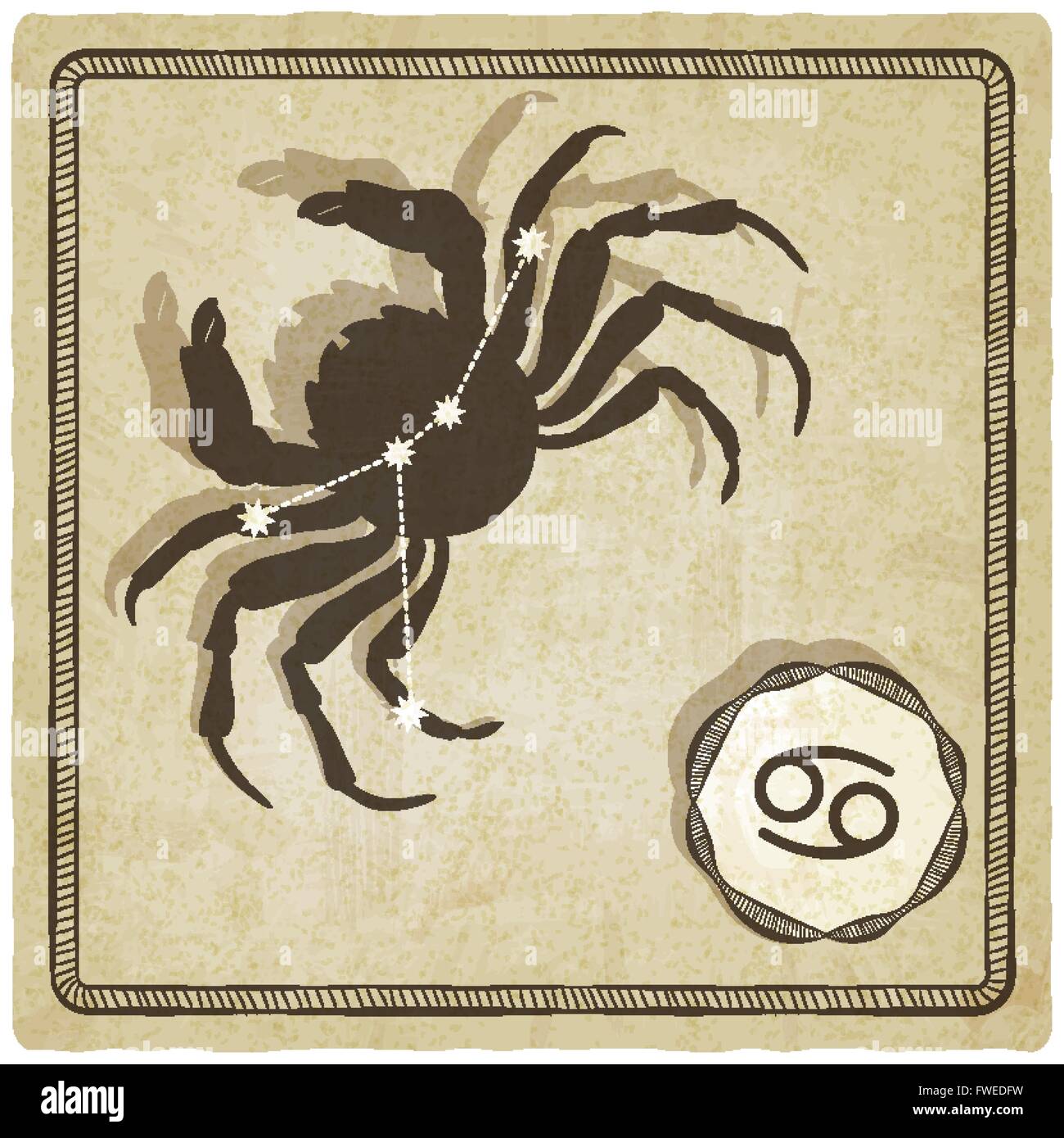 astrological sign - cancer - vector illustration Stock Vector Image ...