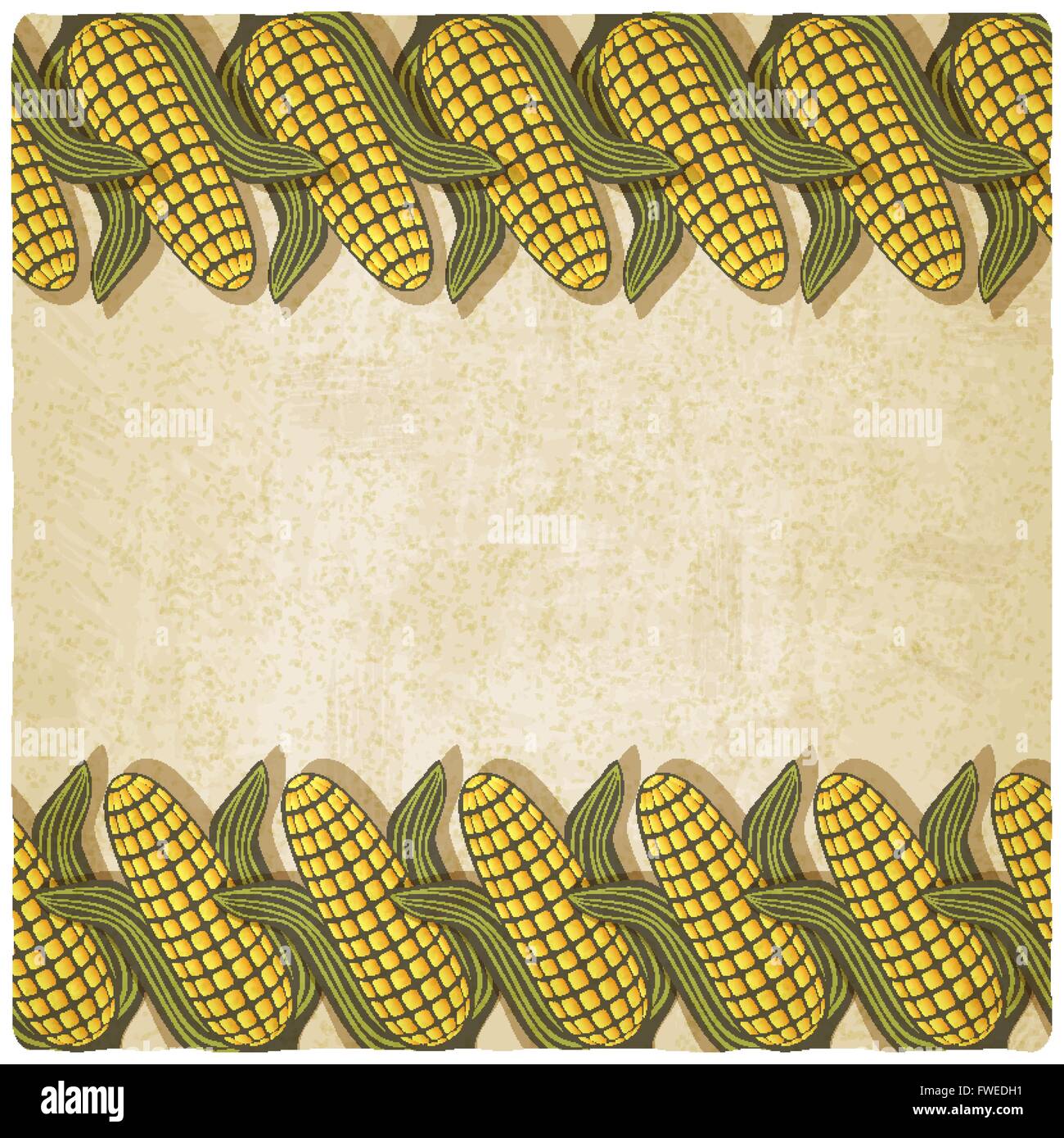 Corn frame old background - vector illustration. eps 10 Stock Vector ...