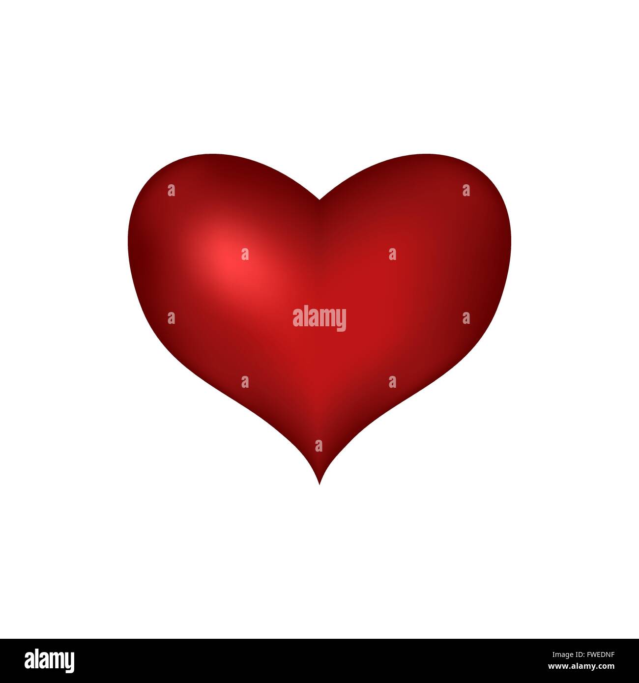 red heart on white background - vector illustration Stock Vector Image ...