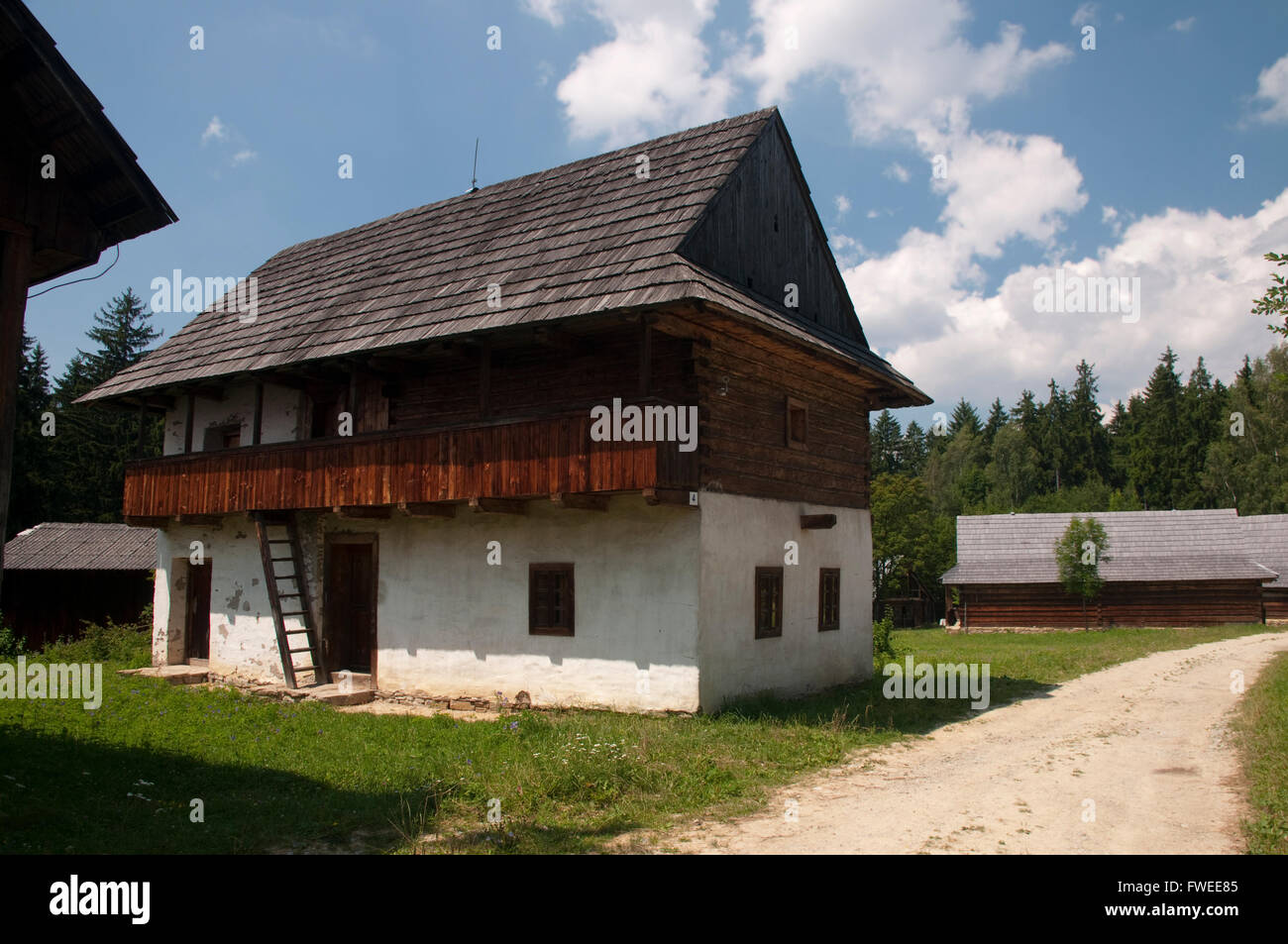 Traditional wooden houses in rural village in SLovakia Stock Photo - Alamy