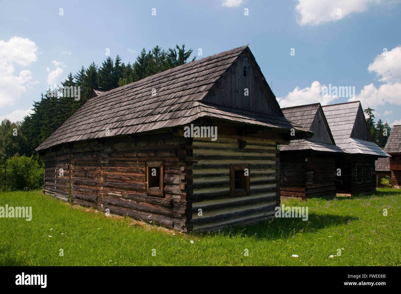 Traditional wooden houses in rural village in SLovakia Stock Photo - Alamy