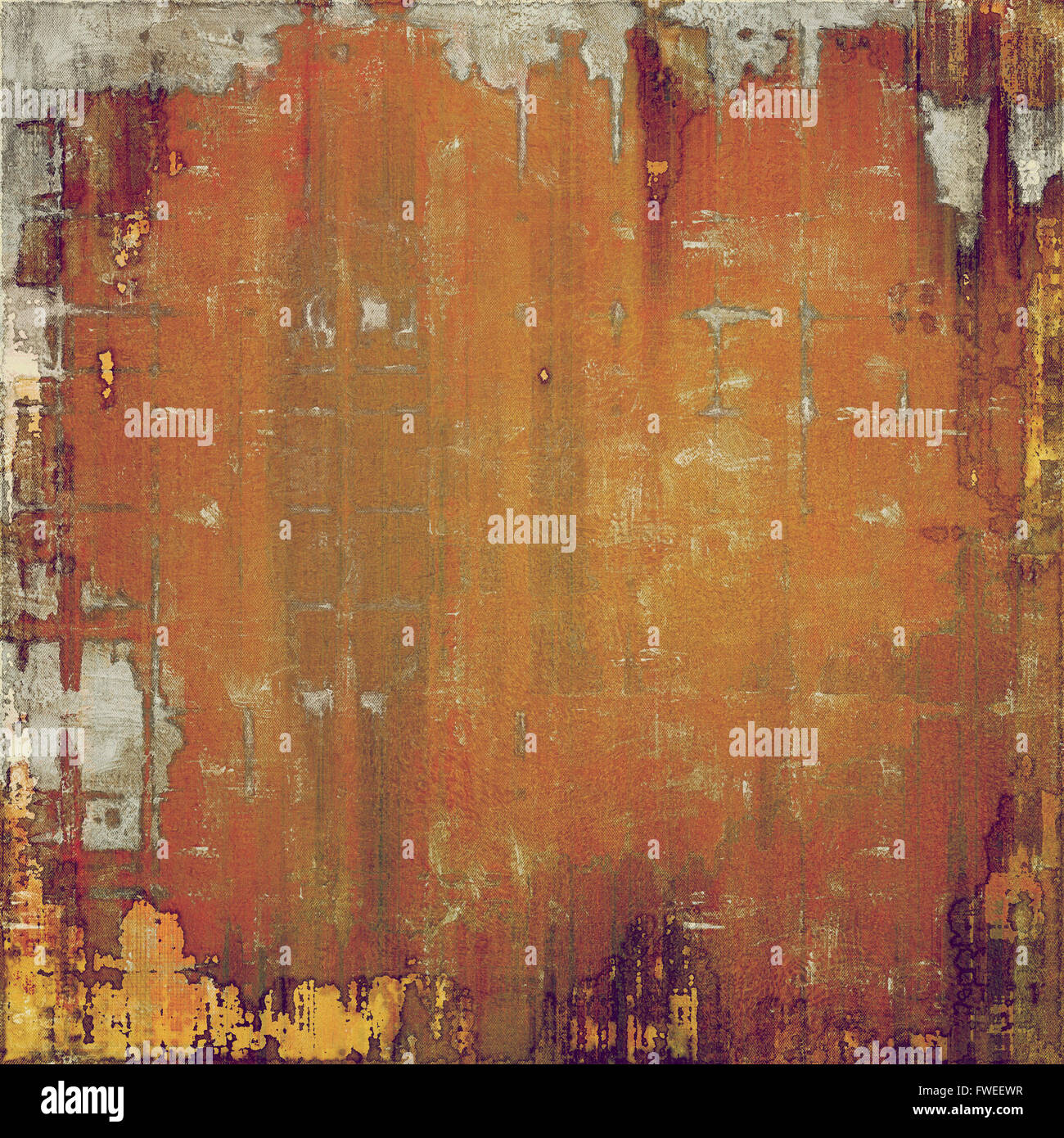 Retro vintage style elements on aged grunge texture. With different ...