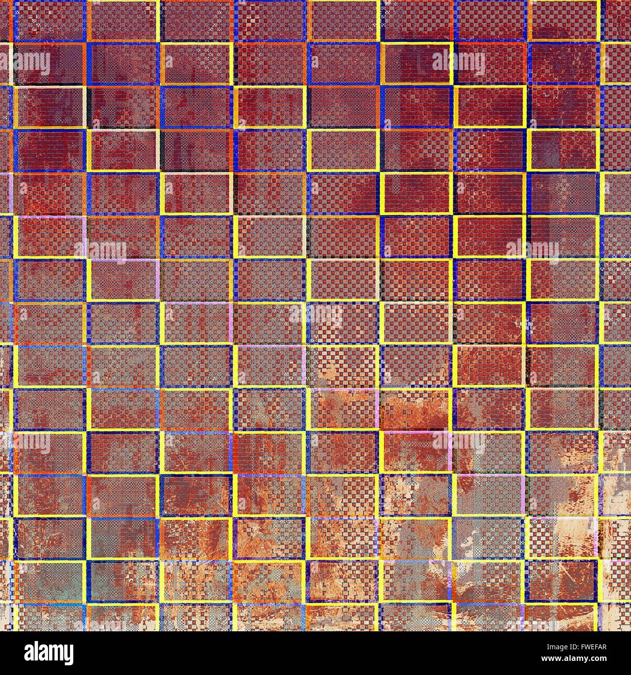 Old school elements on textured grunge background. With different color ...