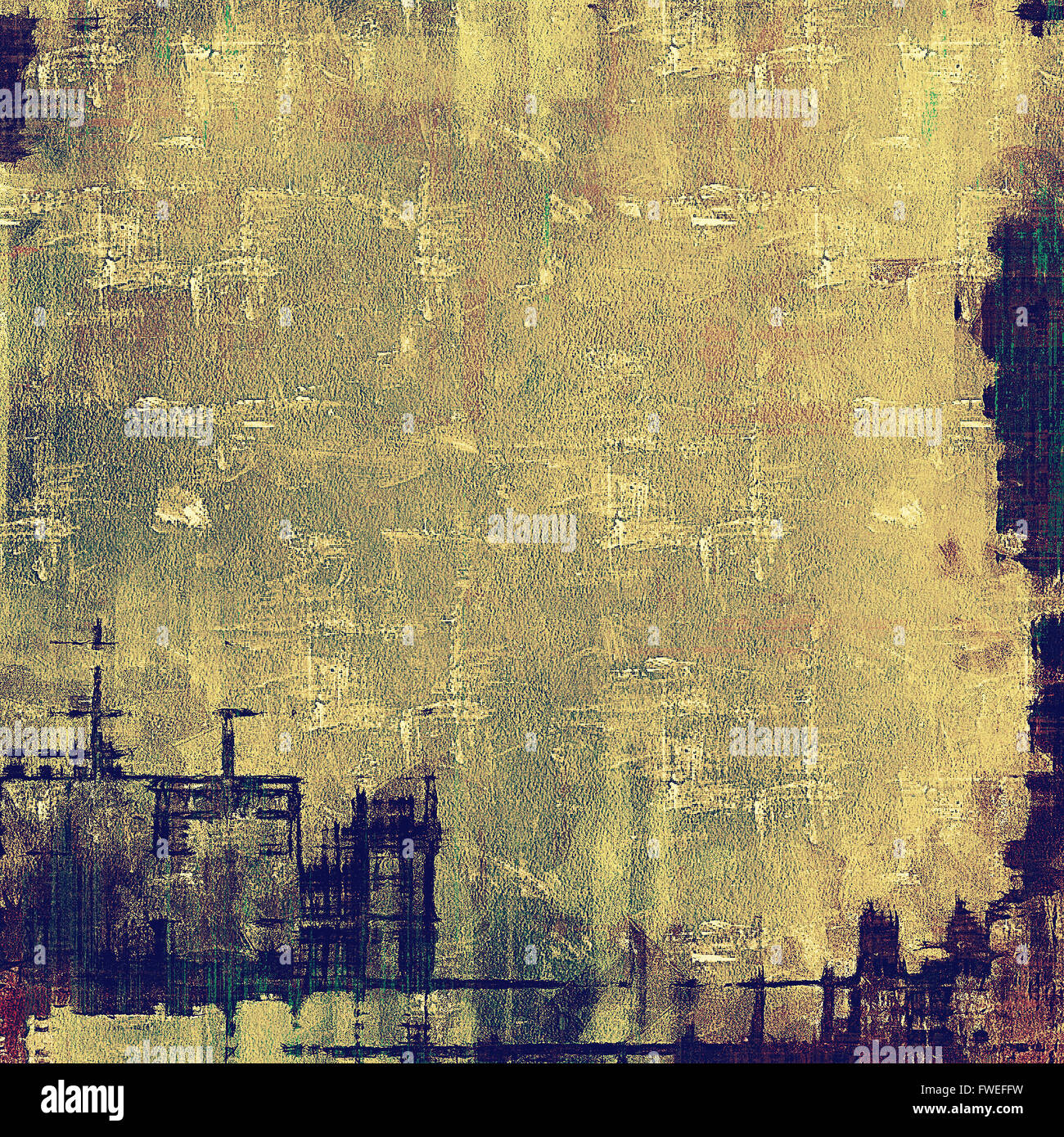 Vintage decorative texture with grunge design elements and different ...