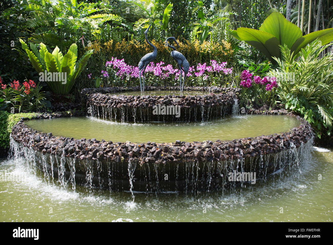 Singapore botanical gardens fountain hi-res stock photography and ...