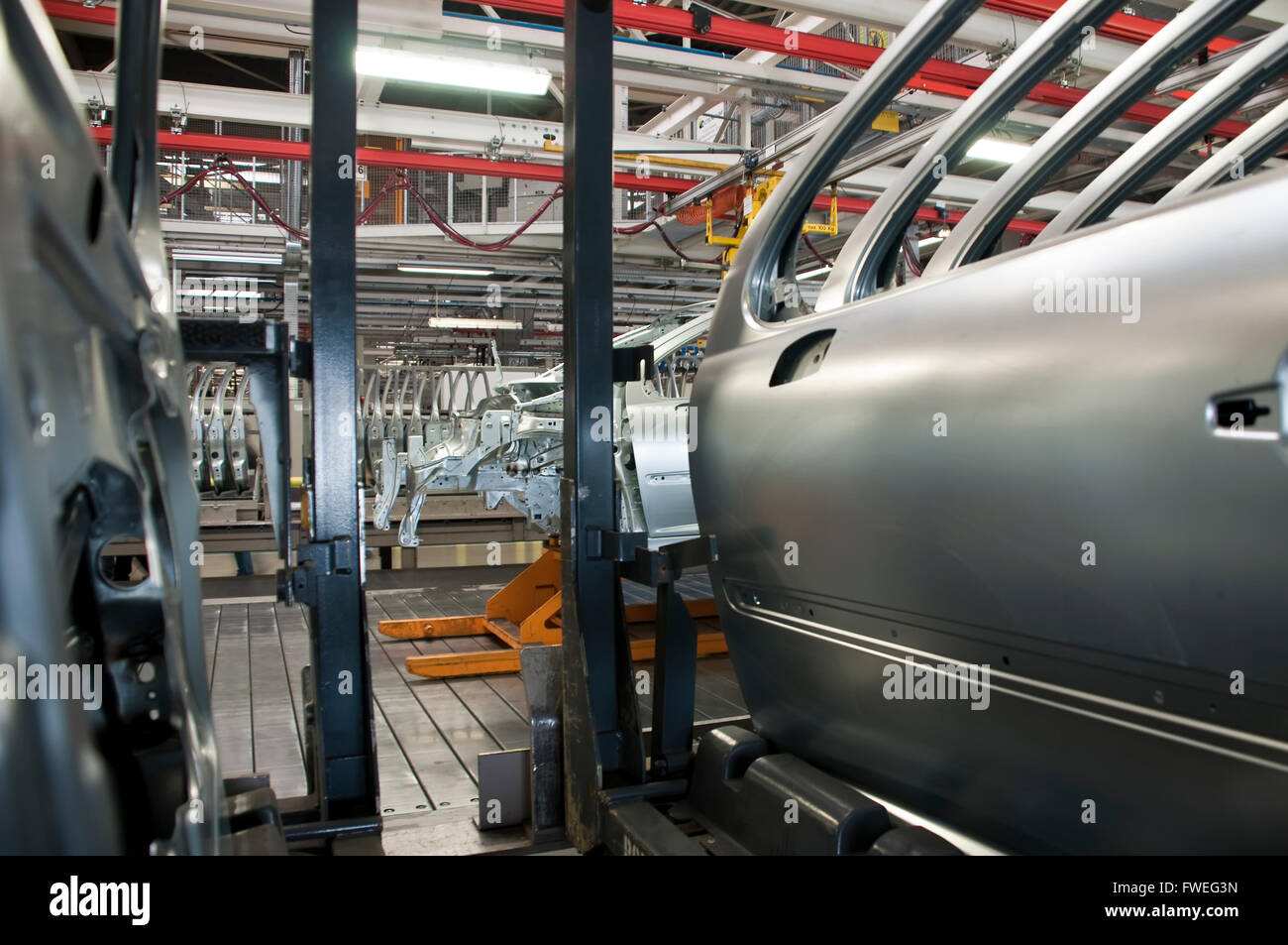 Automotive industry manufacture line with different metal parts Stock ...