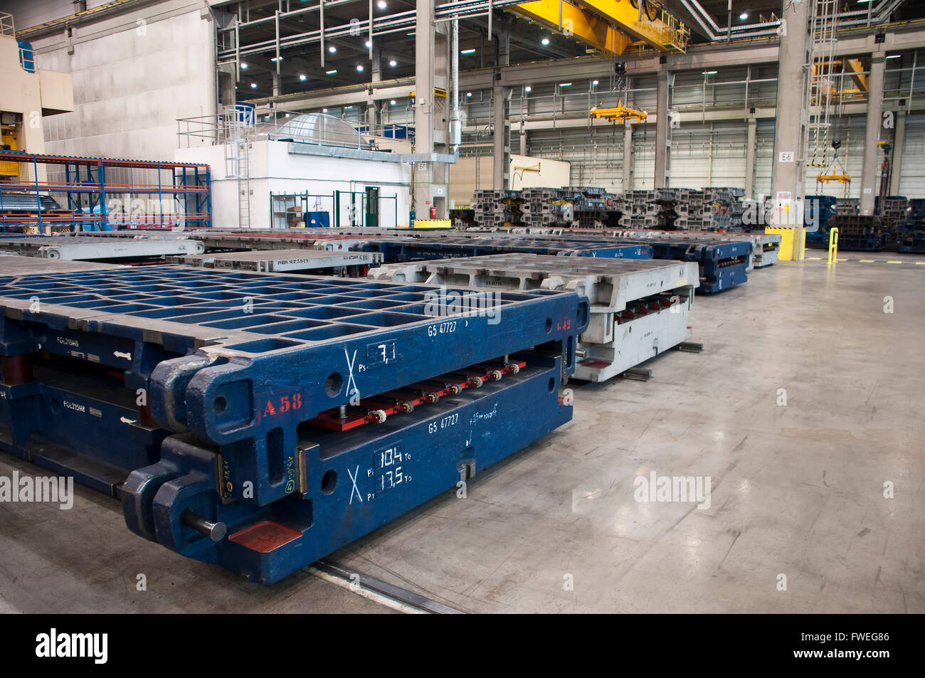 Heavy industry factory with different pressworking hubs Stock Photo - Alamy