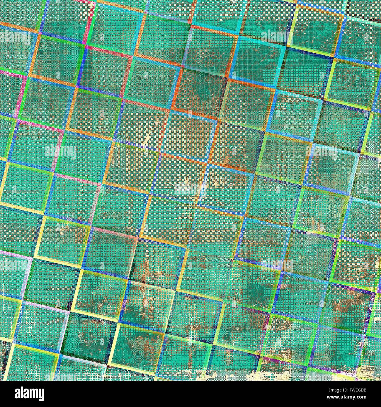 Geometric ancient texture or damaged old style background with vintage ...