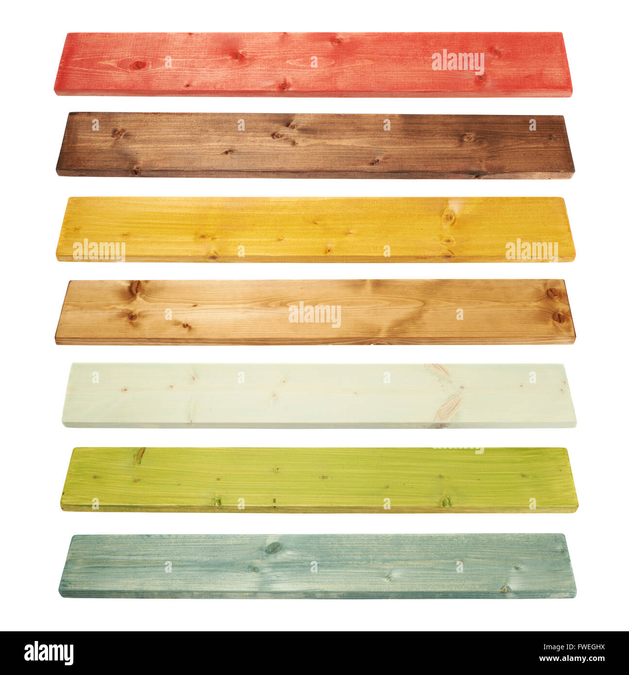 Colored pine wood board plank isolated Stock Photo - Alamy