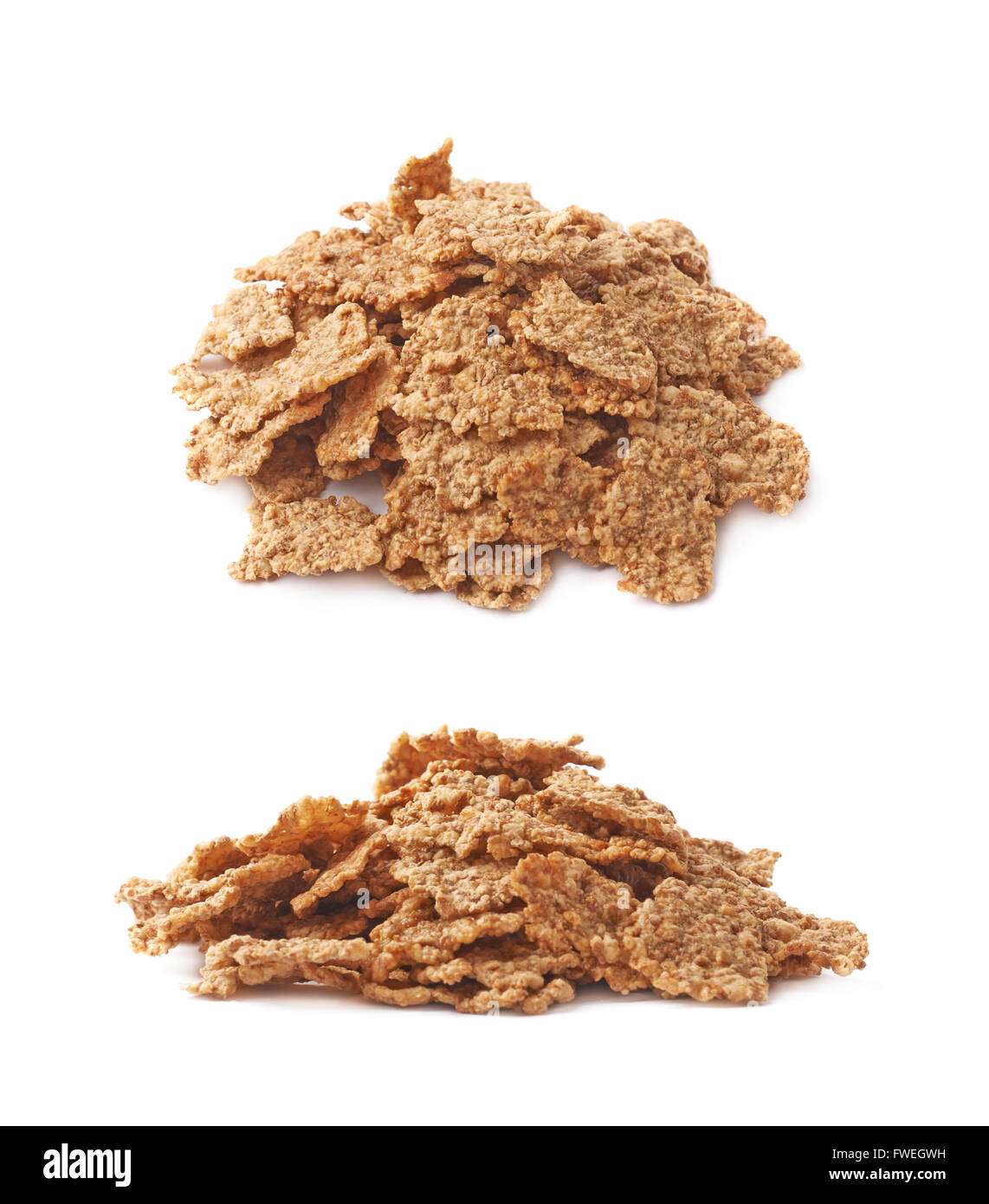 Pile of whole grain cereal flakes Stock Photo - Alamy