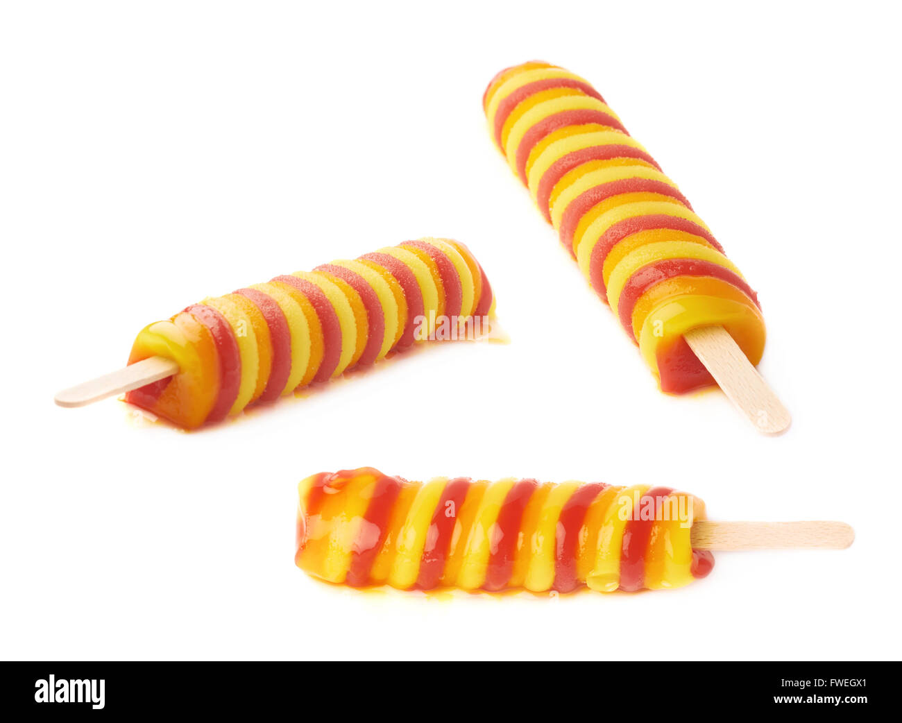 Orange swirl popsicle hi-res stock photography and images - Alamy