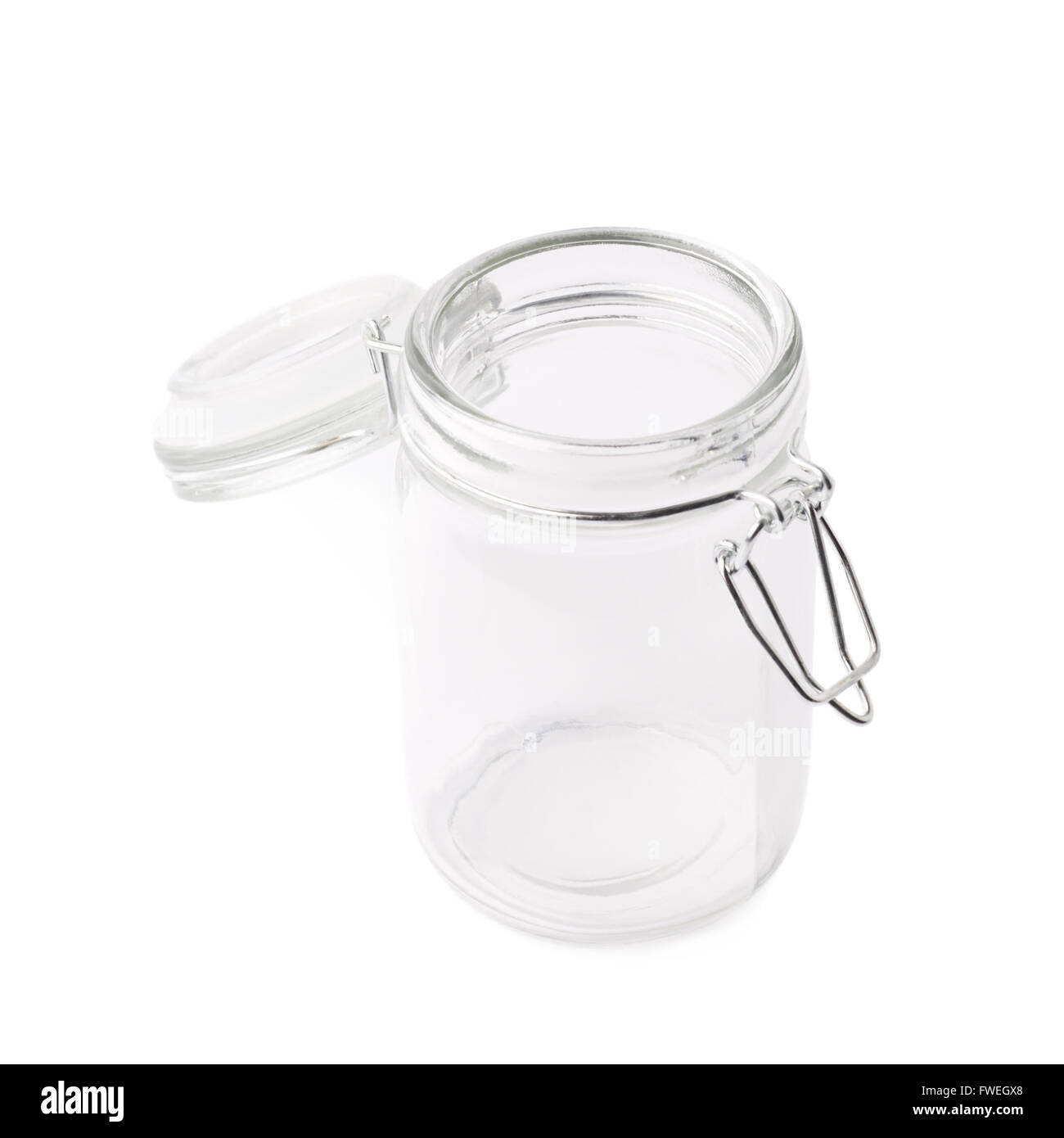 Empty glass jar isolated Stock Photo - Alamy