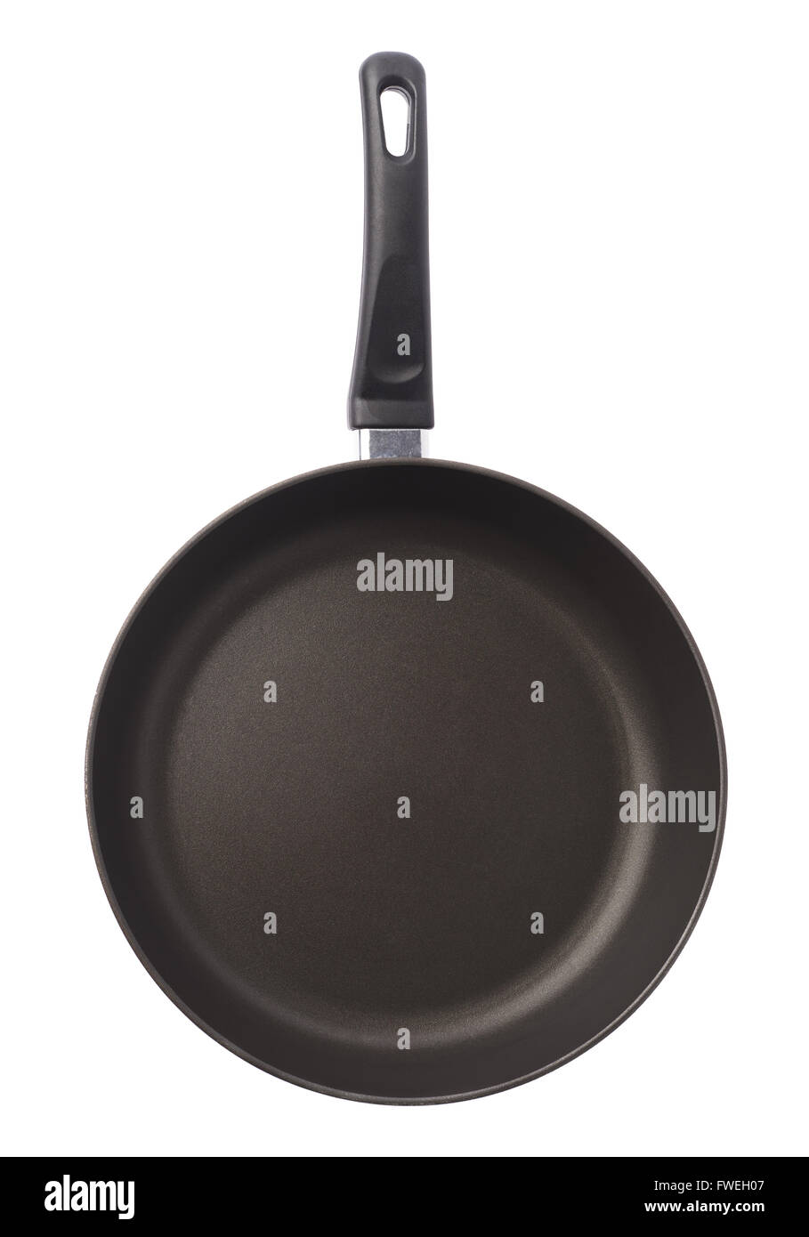 Black metal frying pan isolated Stock Photo - Alamy
