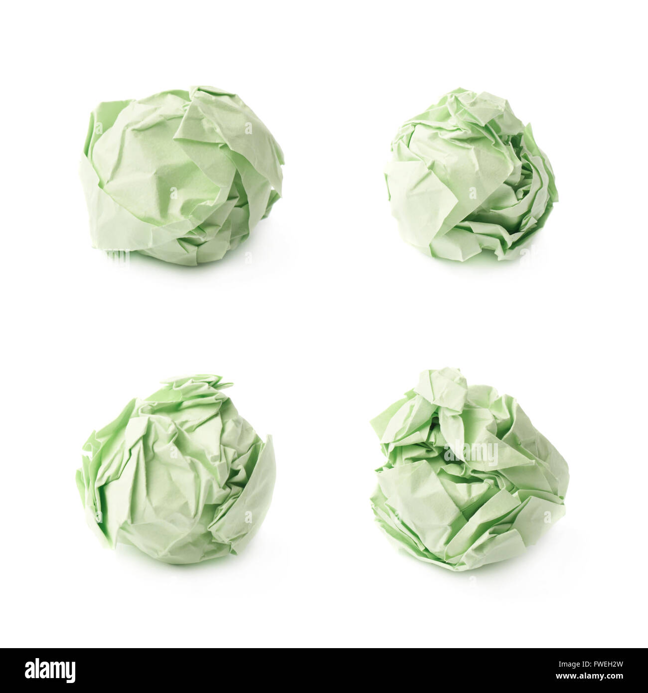 Crumple paper ball isolated Stock Photo - Alamy