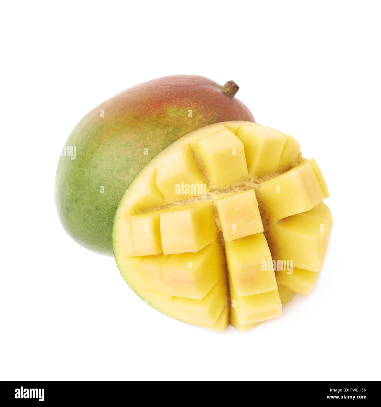 Served mango composition isolated Stock Photo - Alamy