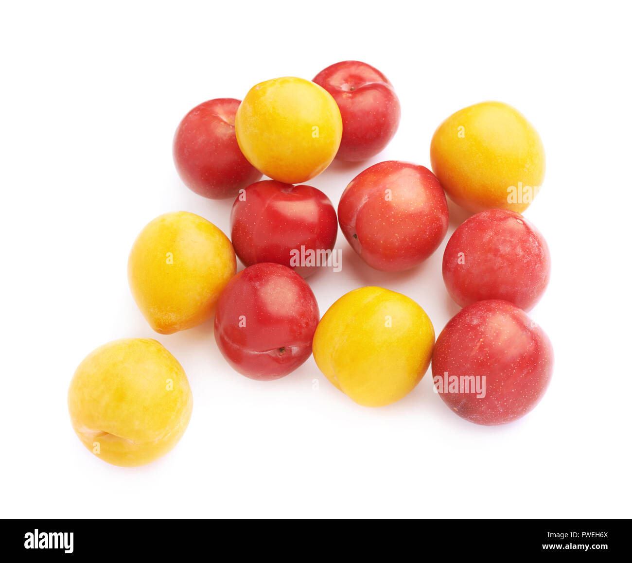 Pile of yellow and red plums Stock Photo - Alamy