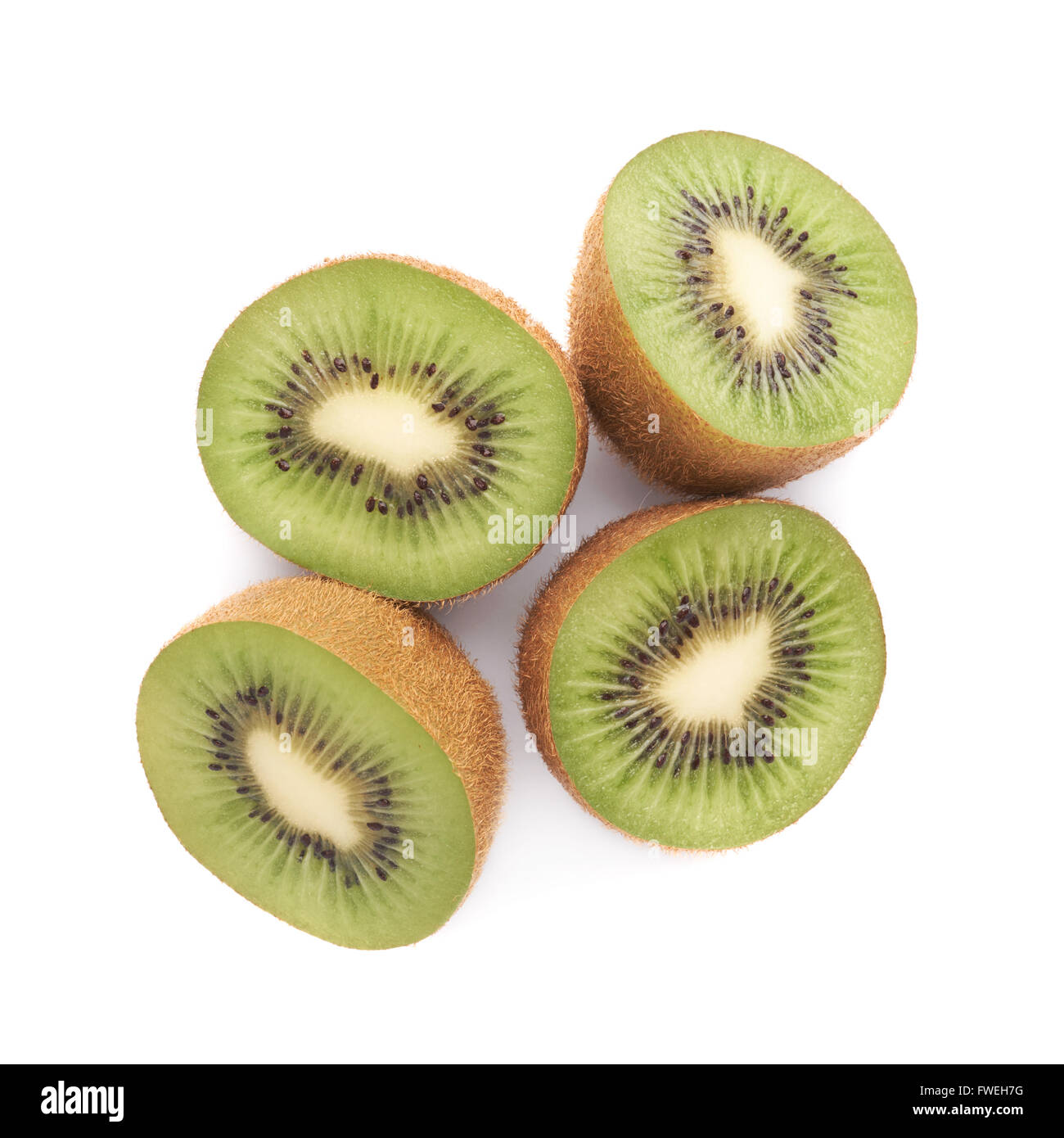 Sliced and cut kiwifruit composition Stock Photo - Alamy