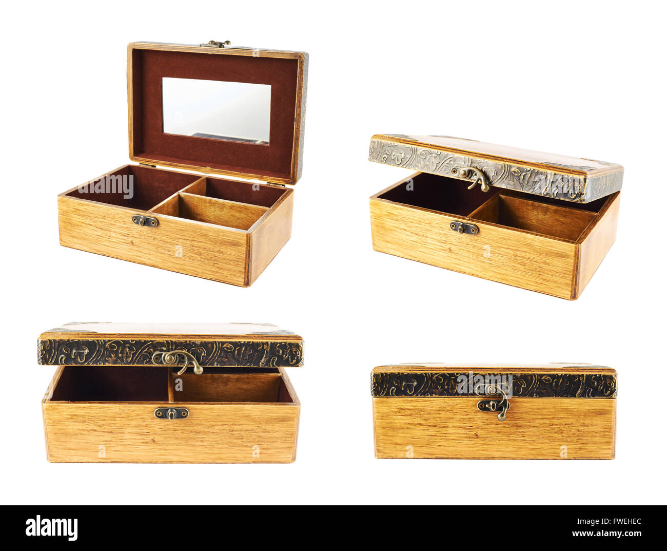 Old-fashioned wooden casket Stock Photo - Alamy