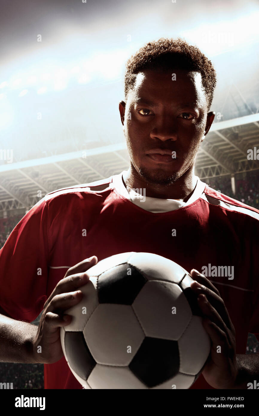 Athlete with soccer ball Stock Photo - Alamy
