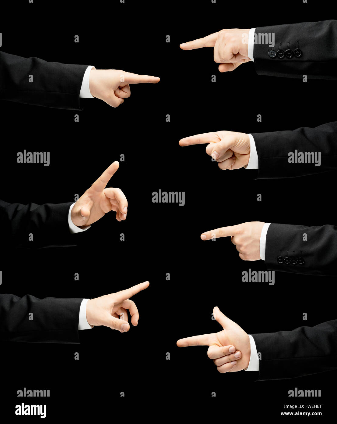 Caucasian male hand in a business suit isolated Stock Photo - Alamy