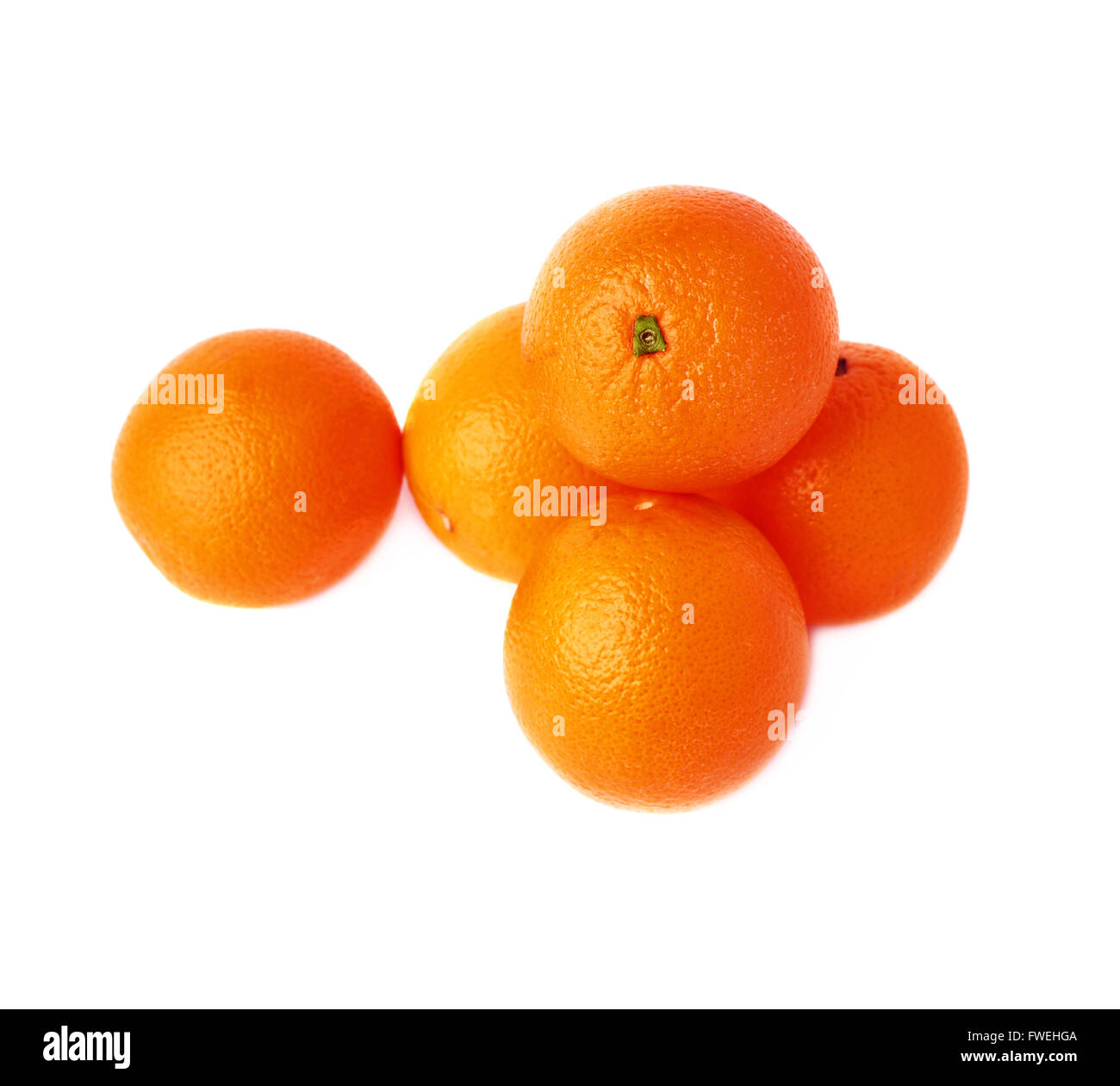 Pile of multiple ripe oranges, isolated over the white background Stock ...
