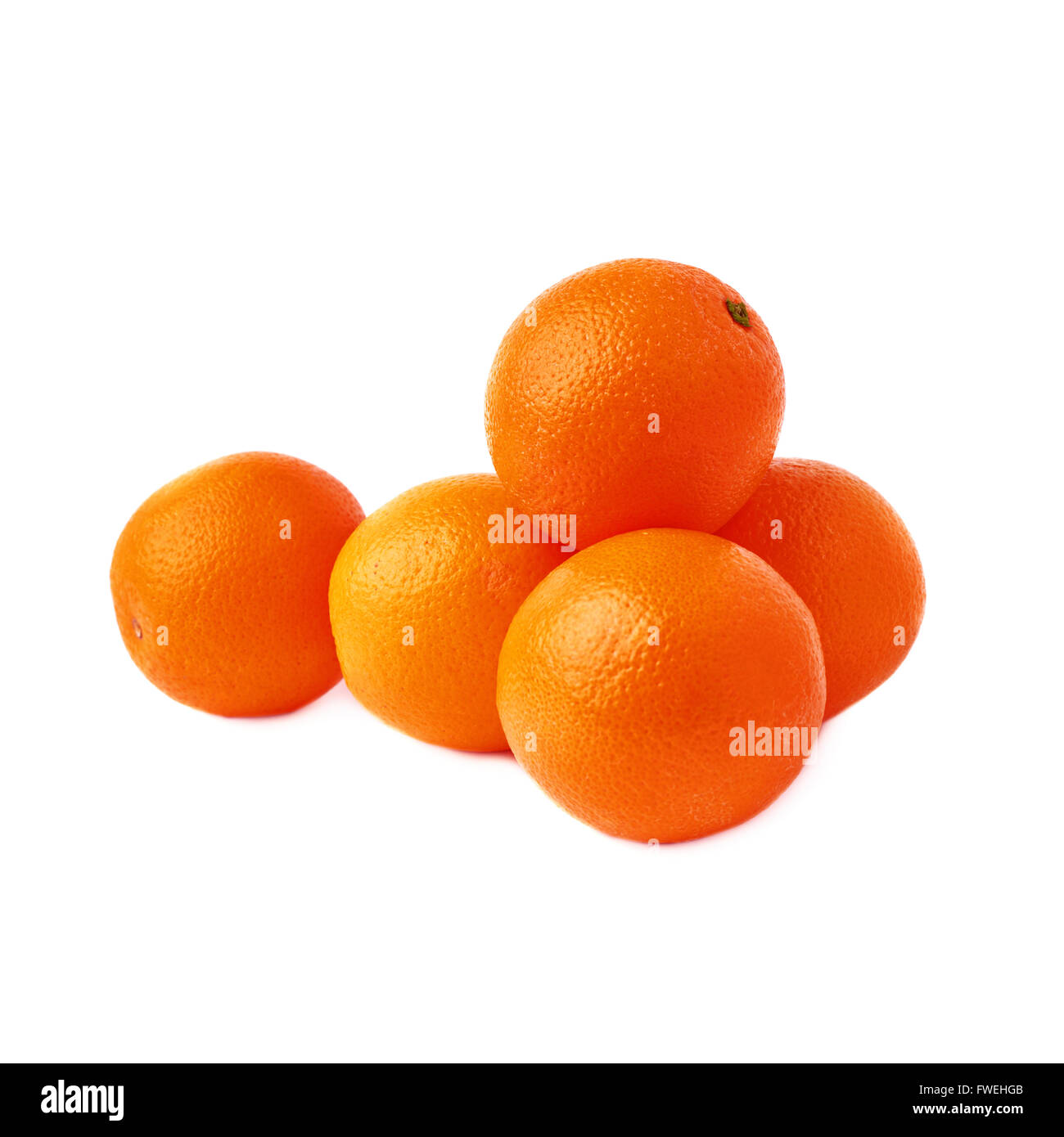 Pile of multiple ripe oranges, isolated over the white background Stock ...