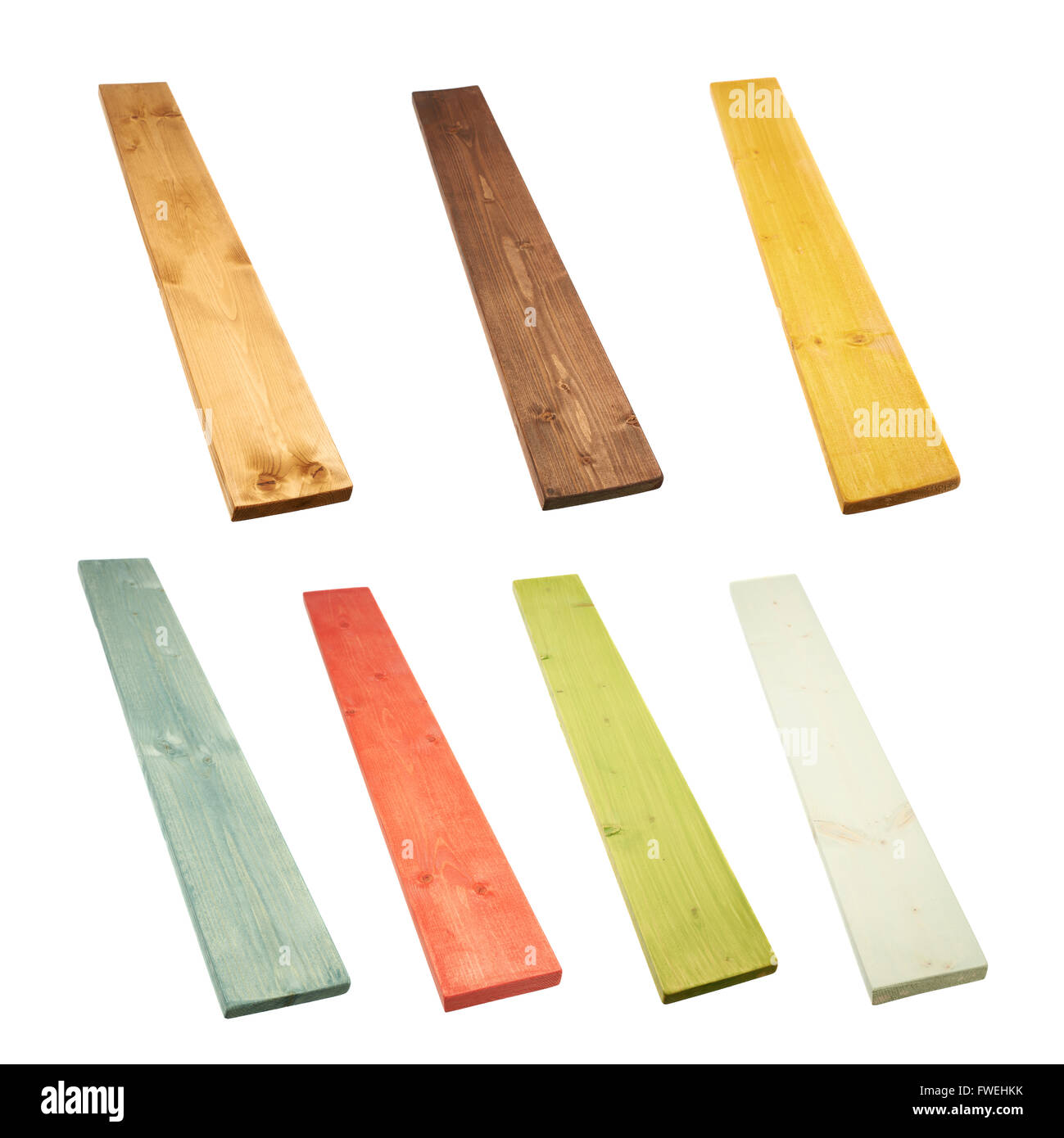 Colored pine wood board plank isolated Stock Photo - Alamy