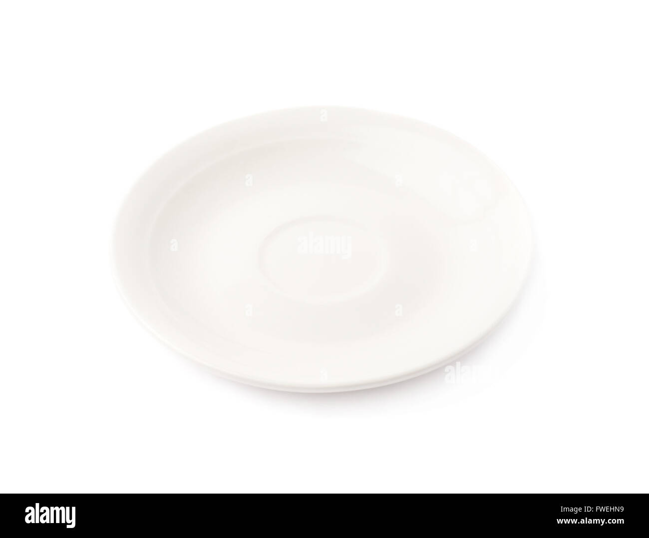 Small white ceramic plate isolated Stock Photo - Alamy