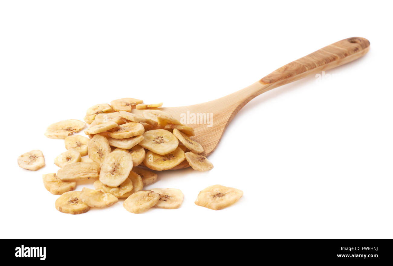 Spoon ladle covered with banana slices Stock Photo - Alamy