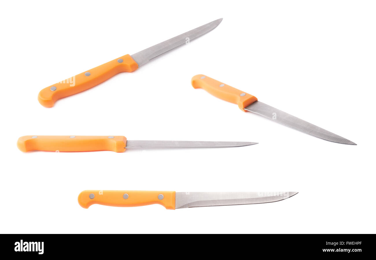 Steel kitchen knife isolated Stock Photo - Alamy