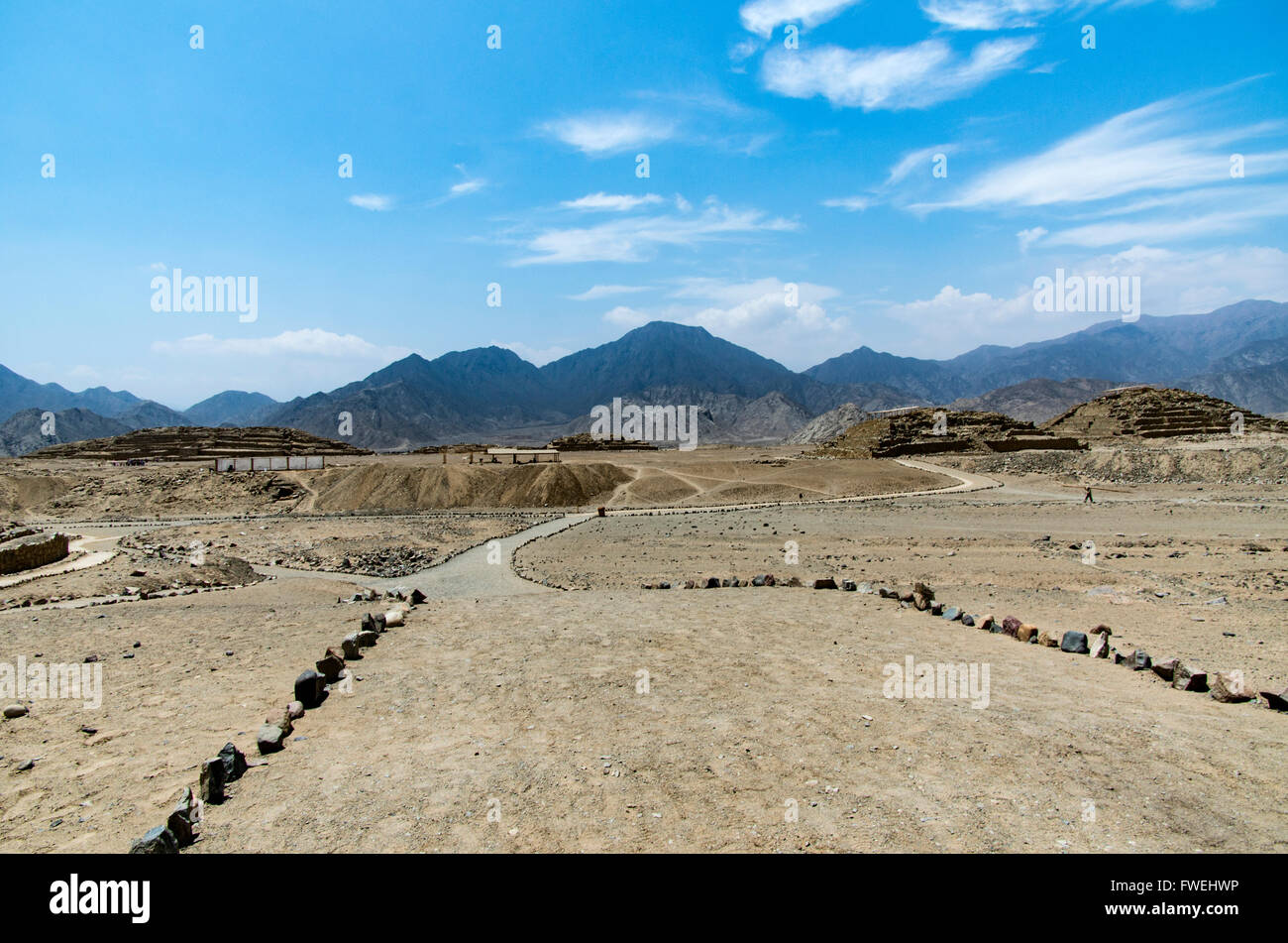 Archaeological zone of Caral ( 2600 BCE and 2000 BCE) . Supe valley ...