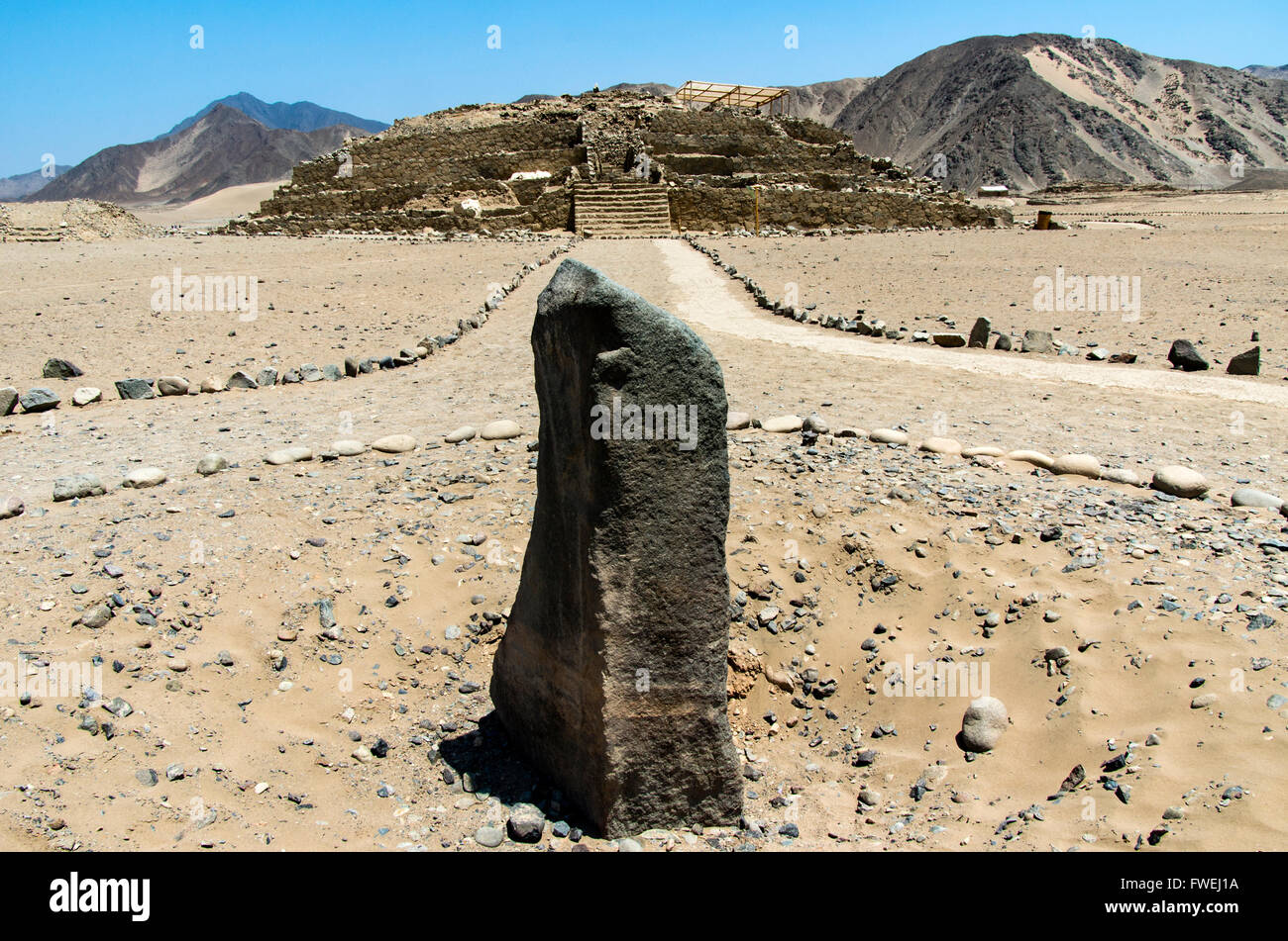 Archaeological zone of Caral ( 2600 BCE and 2000 BCE) . Supe valley ...
