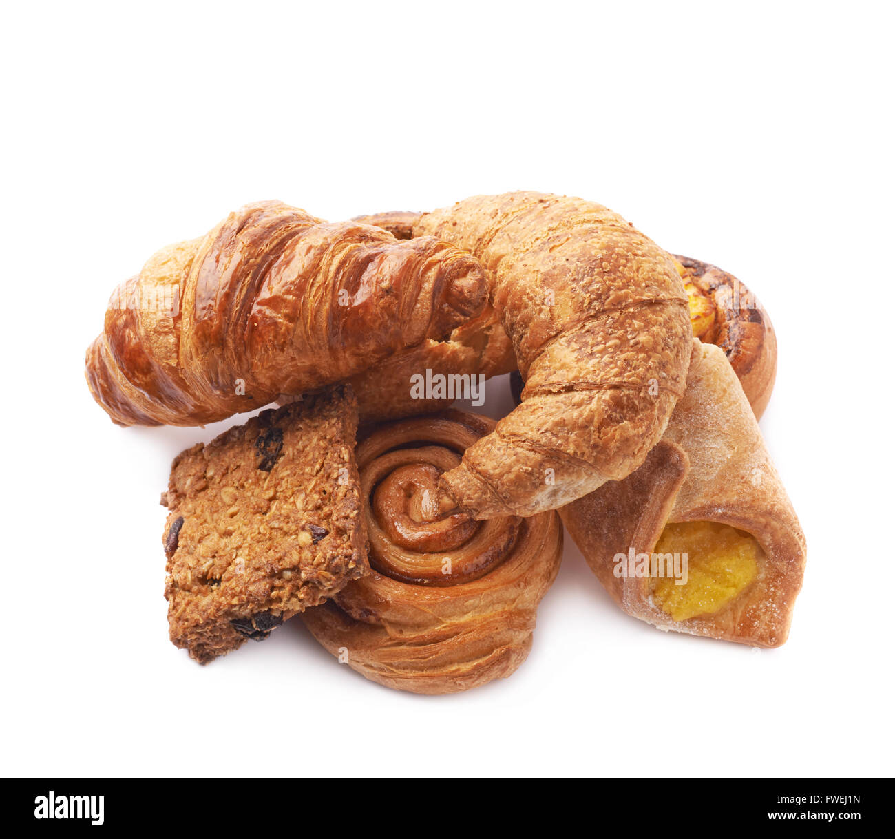 Pile of pastry isolated Stock Photo - Alamy