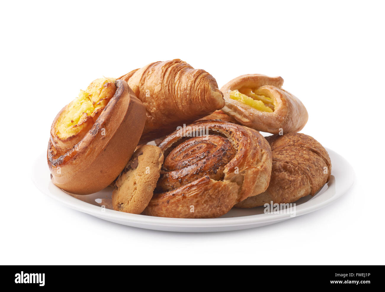 Pile of pastry isolated Stock Photo - Alamy