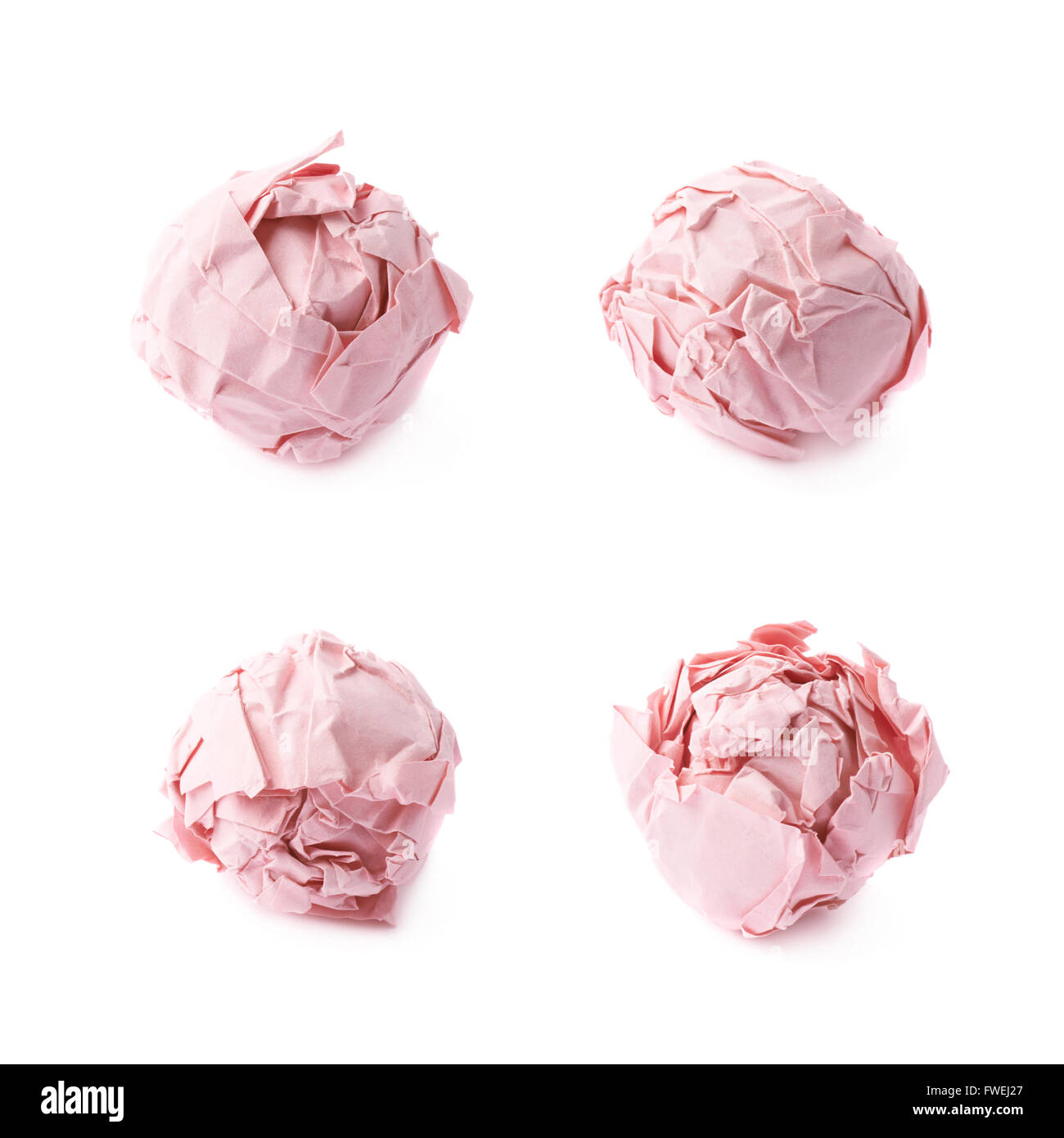 Crumple paper ball isolated Stock Photo - Alamy