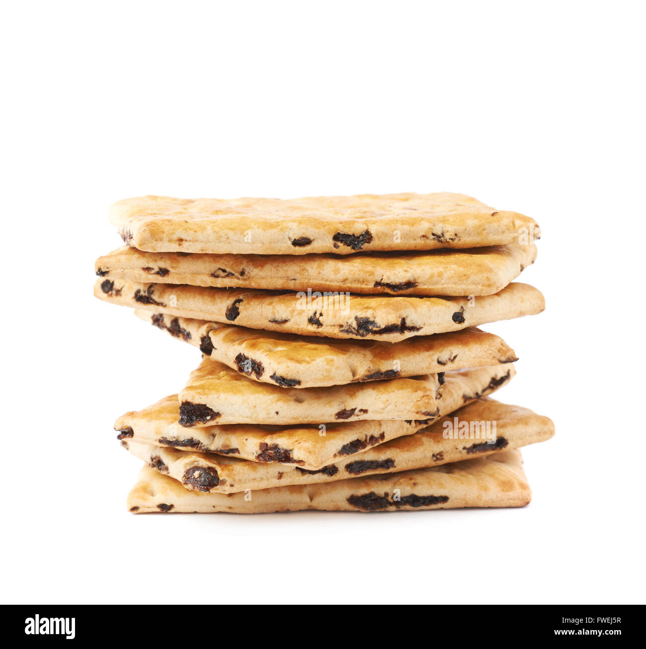 Twisted stack of cookies isolated Stock Photo - Alamy