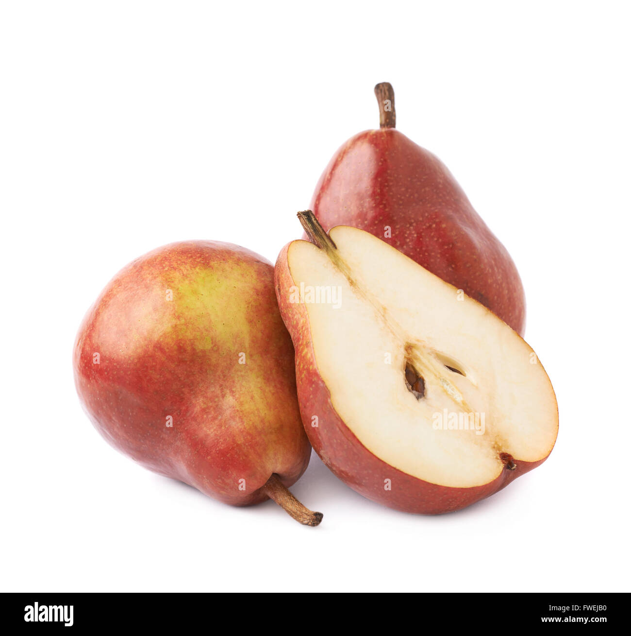 Cut and served red pear Stock Photo - Alamy