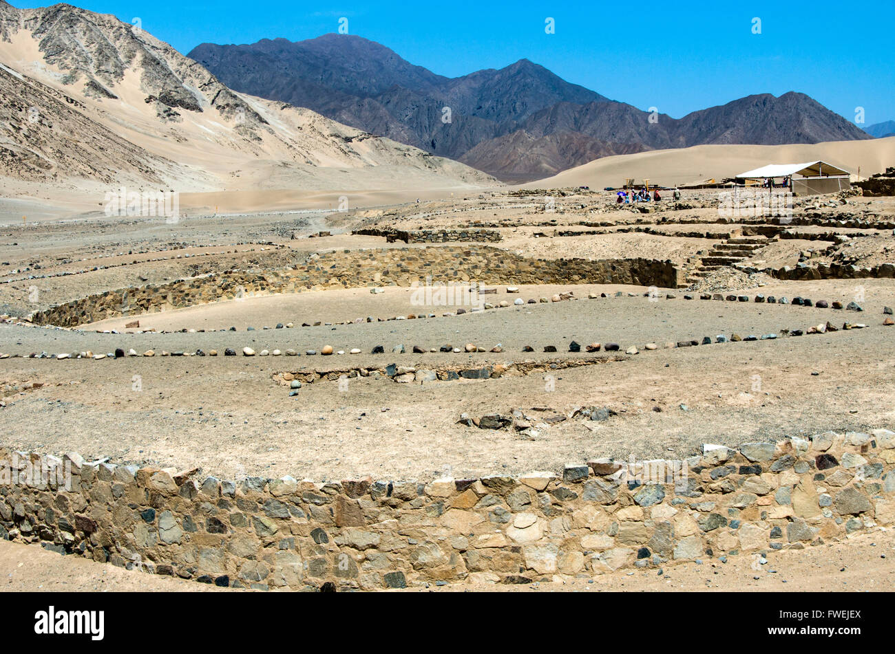 Archaeological zone of Caral ( 2600 BCE and 2000 BCE) . Supe valley ...