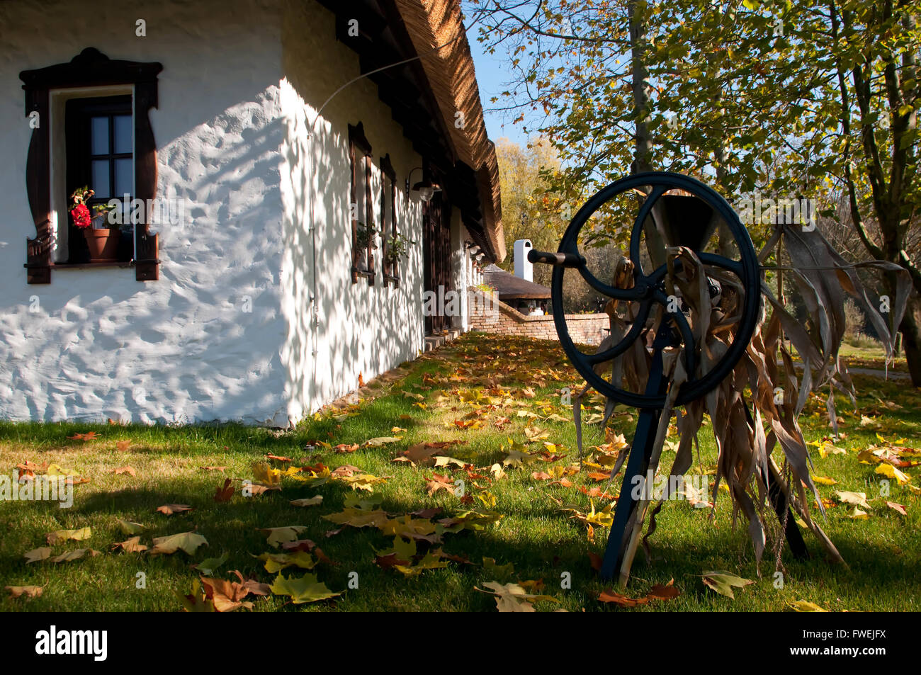 Csarda - traditional hungarian restaurant with the roof made of cane ...
