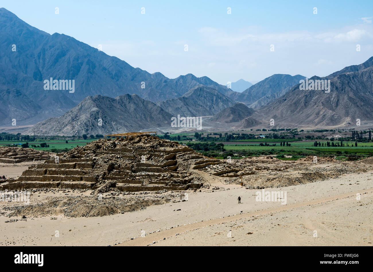 Archaeological zone of Caral ( 2600 BCE and 2000 BCE) . Supe valley ...
