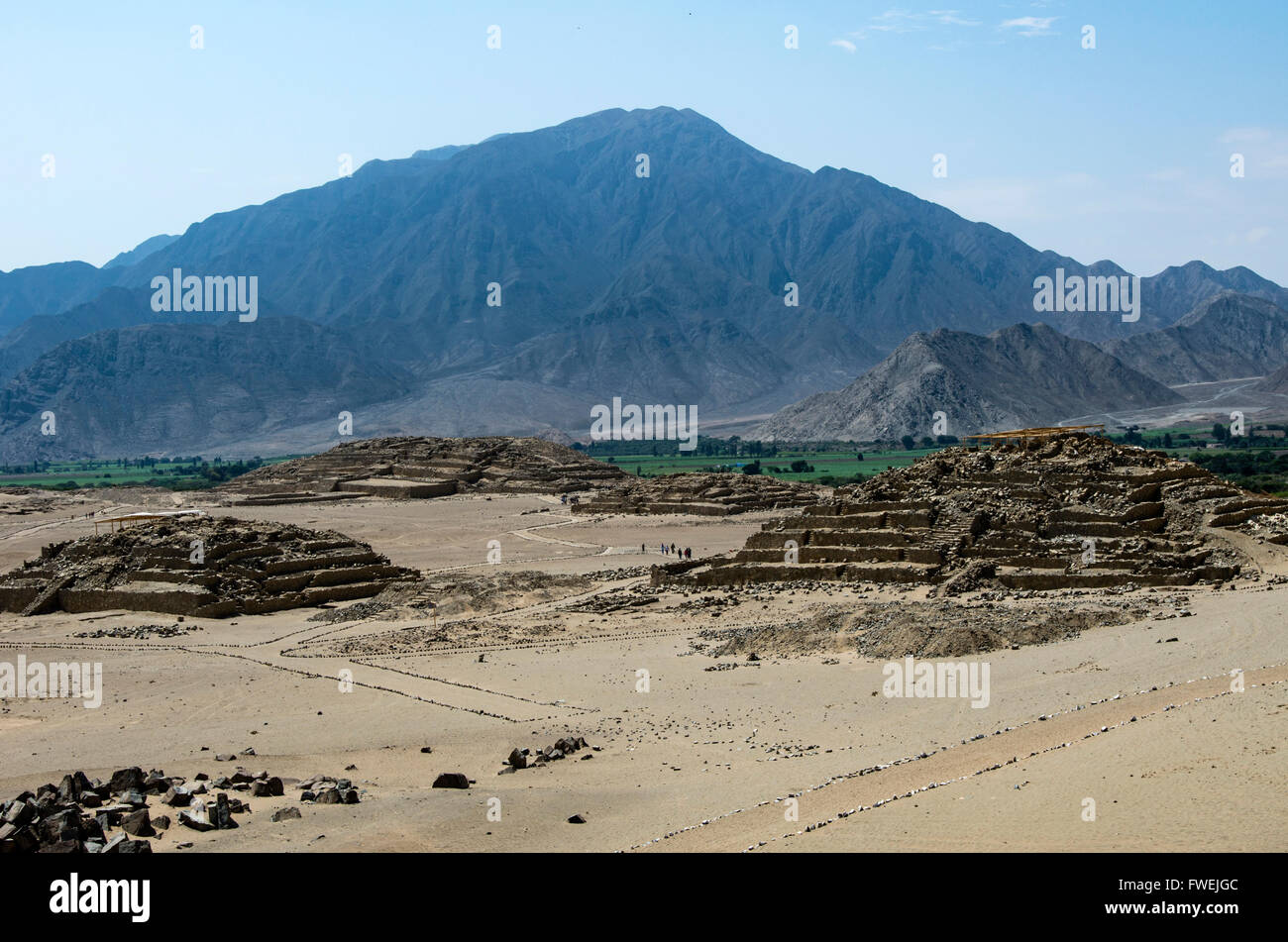 Archaeological zone of Caral ( 2600 BCE and 2000 BCE) . Supe valley ...